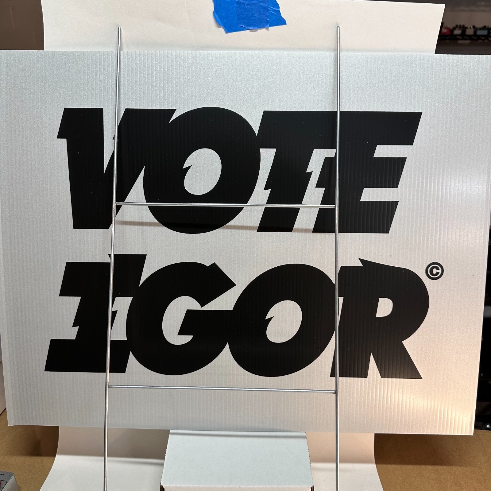 Tyler the Creator Vote Igor Lawn Sign Silver Print Golfwang Golf Wang ...