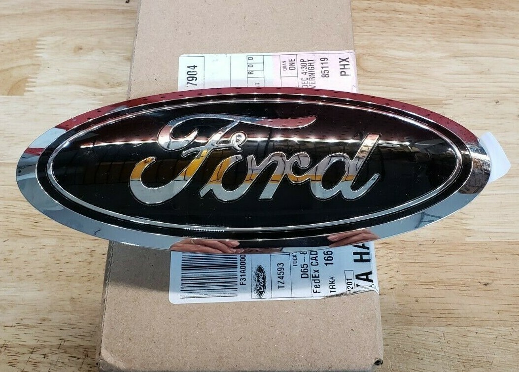 Buy NEW 2021-2023 Ford F150 Rear BLACK Oval Tailgate Emblem, OEM Ford ...