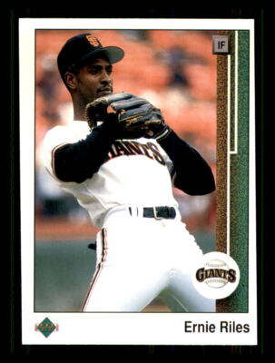 1989 BASEBALL 1989 Upper Deck Ernie Riles San Francisco Giants #497 1 ...