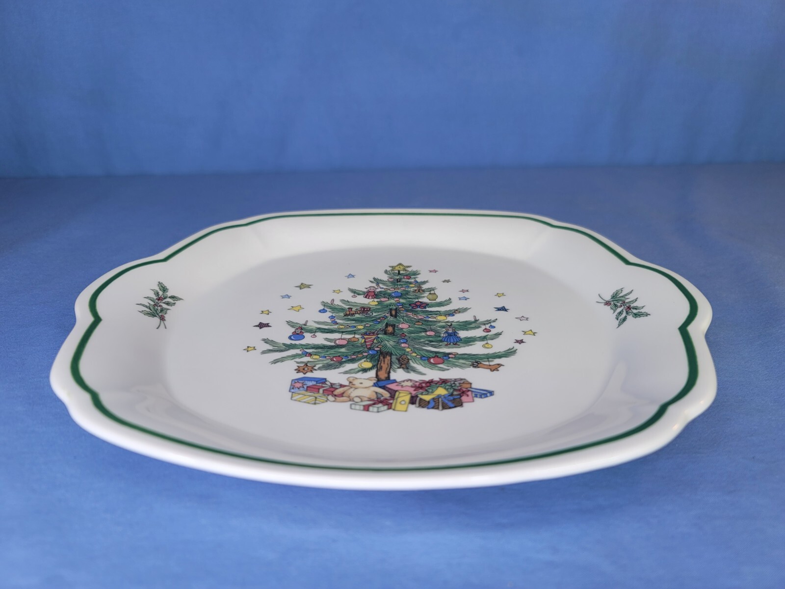 CHRISTMASTIME 10" Square Serving Tray Vintage 1990s NIKKO Japan ...