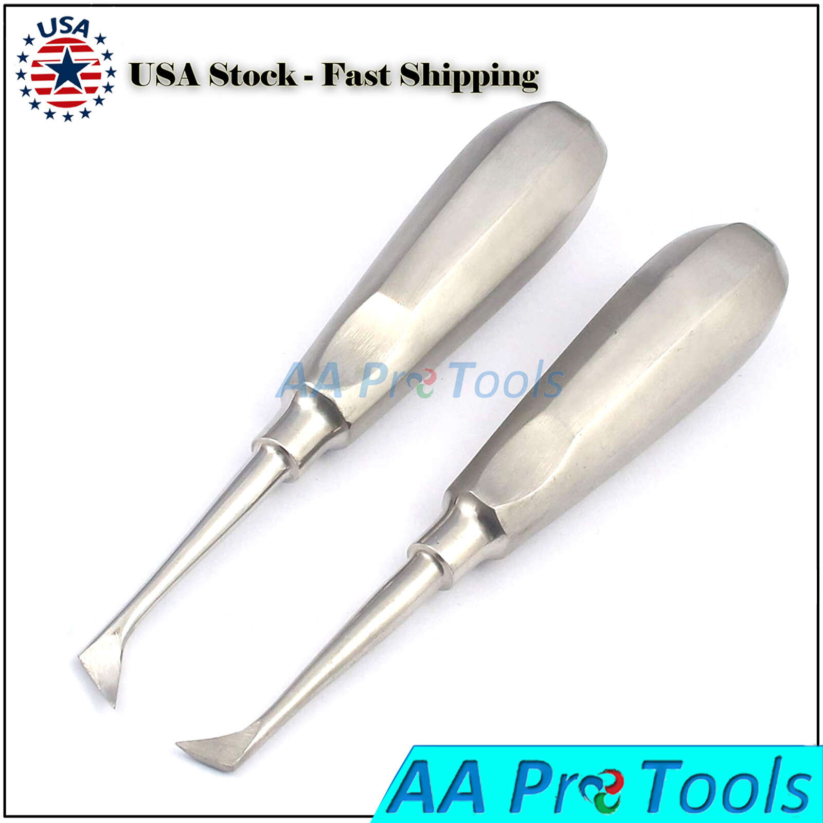 2 DENTAL ELEVATORS SELDIN # 4L & 4R DENTAL INSTRUMENTS STAINLESS STEEL ...
