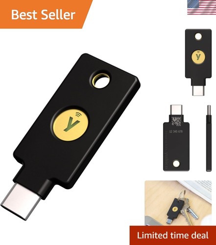 YubiKey 5C NFC - Two-Factor authentication 2FA Security Key, Connect ...