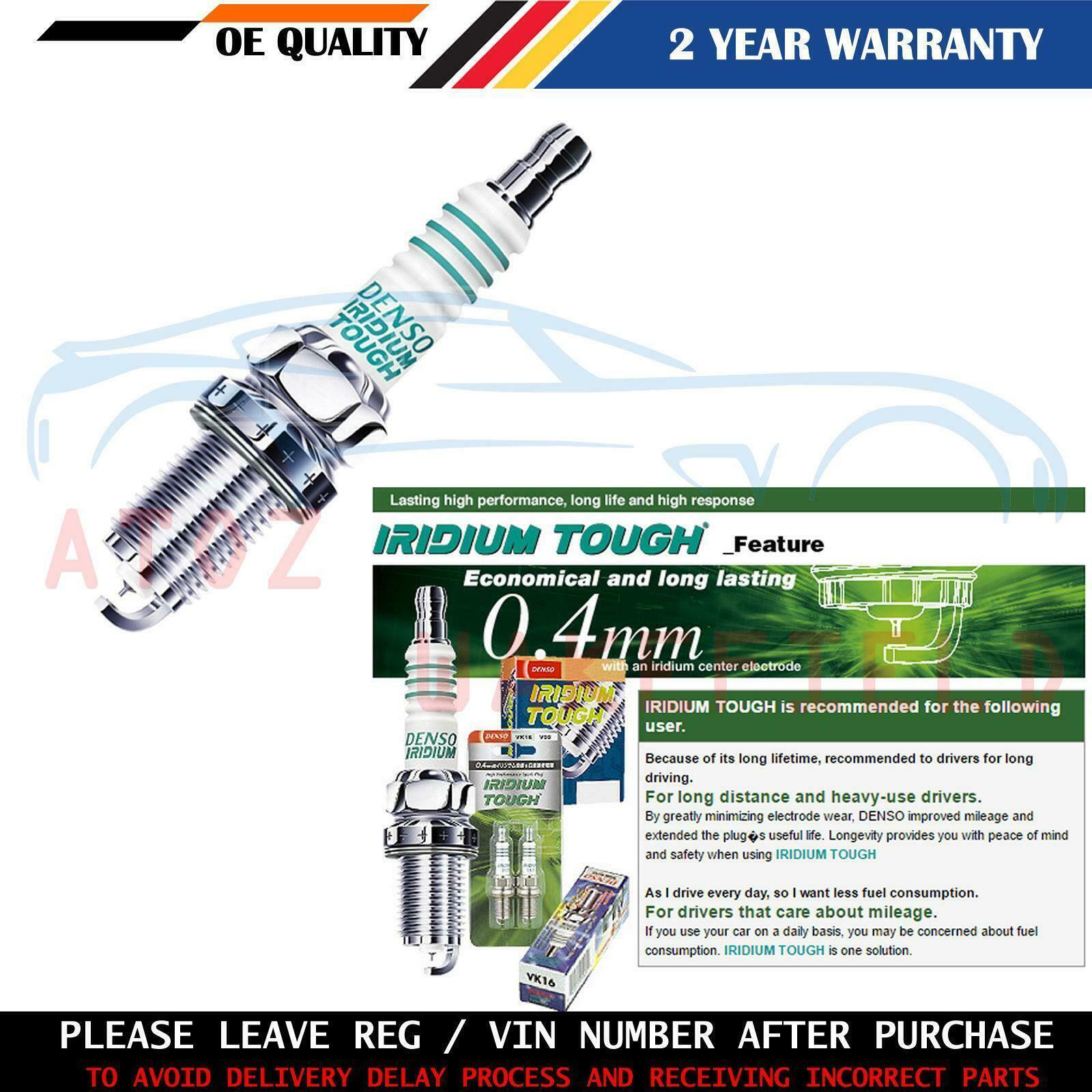 FOR AUDI RS4 RS5 RS6 R8 DENSO IDIRIUM TOUGH SPARK PLUGS SET 06H905604 ...