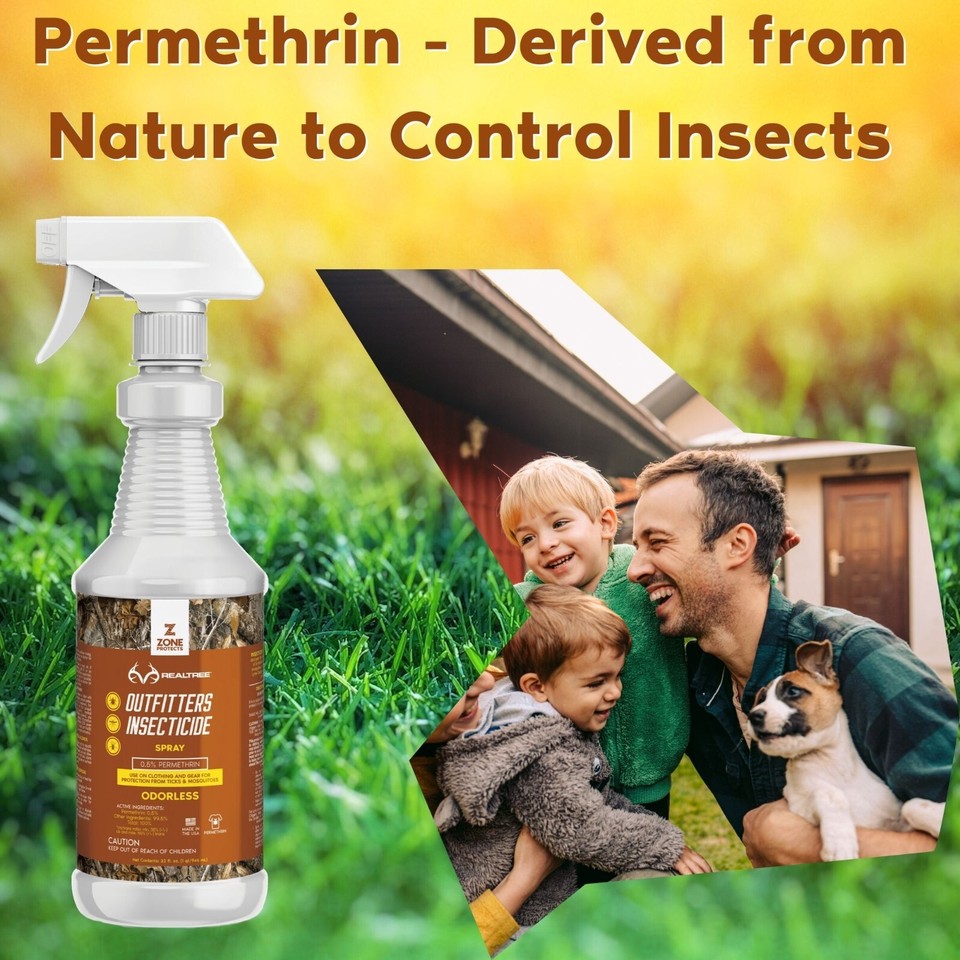 Zone Realtree Outfitters Permethrin Insecticide; 32oz Trigger Sprayer ...