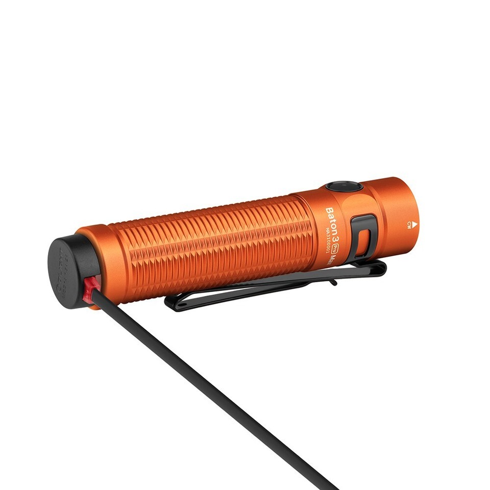 Olight Baton 3 Pro Max Orange EDC Flashlight, Cool White, 2500 Lum, 145 ...