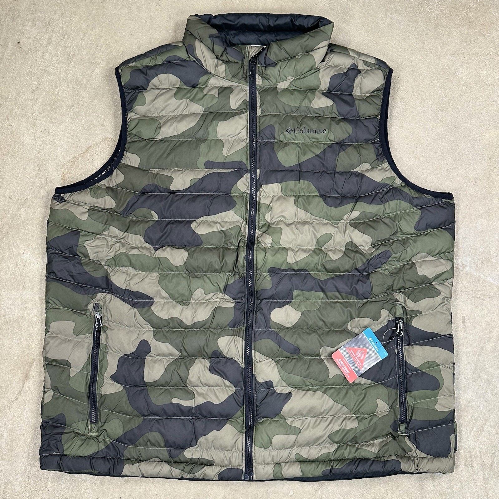 New Columbia Mens 3XLT Powder Lite Quilted Vest Camo Jacket Camouflage ...
