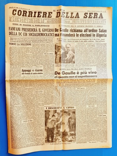 Courier La Soirée 12 Juin 1958 Palazzo Pitti Statue Vénus Michelangelo ...