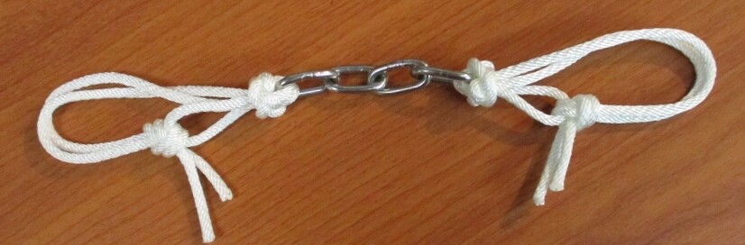 Cowboy Curb Chain Double Rope Tye Curb Chain White Nylon Ties Eddy's ...