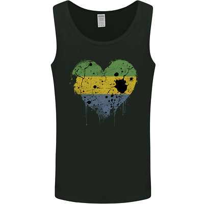 Love Gabon Flag Gabonese Day Football Mens Vest Tank Top | eBay