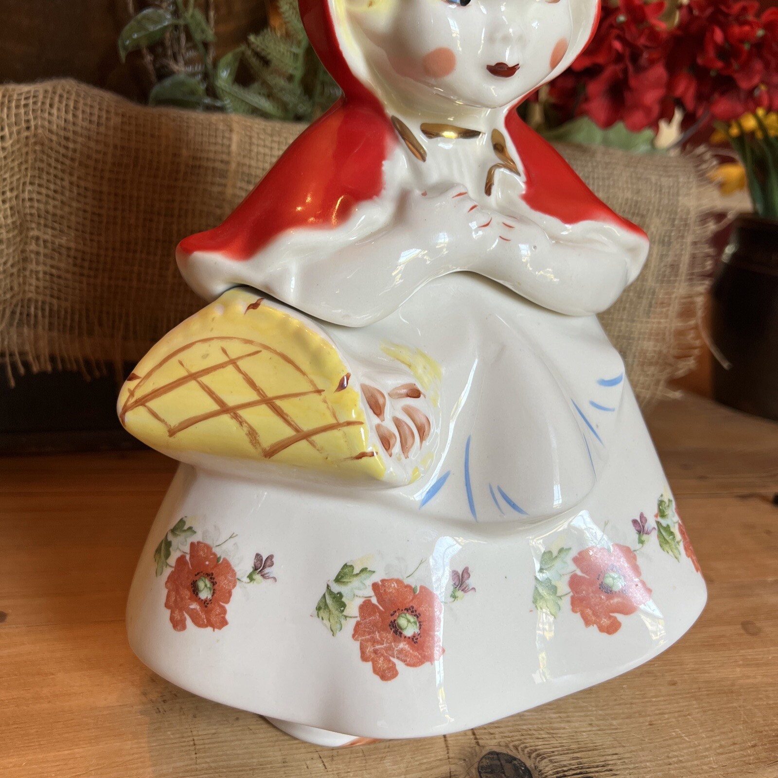 Vintage Hull Ware Little Red Riding Hood Pottery Cookie Jar 1940s | eBay
