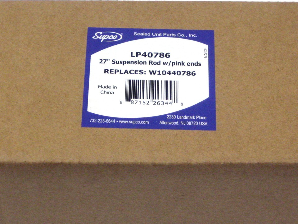 Supco LP40786 Washing Machine 27" Suspension Rods W10440786 Whirlpool ...