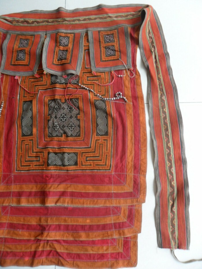 Old Original chinese Hainan Yao people's hand embroidery batik baby ...