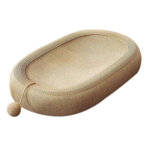 Oval Cat Scratcher Board Bed Kitten Scratching Pad Bowl Nest Activity ...