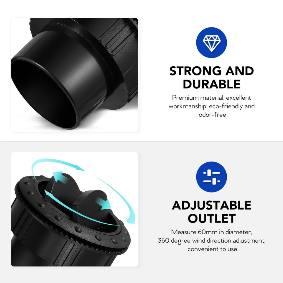 Car Vent Outlet Louvered Air Conditioner Rv Side Boat Exhaust Nozzle ...