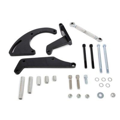 SBC LWP A/C Sanden Compressor Bracket Black Aluminum D/S Mount 508 262 ...