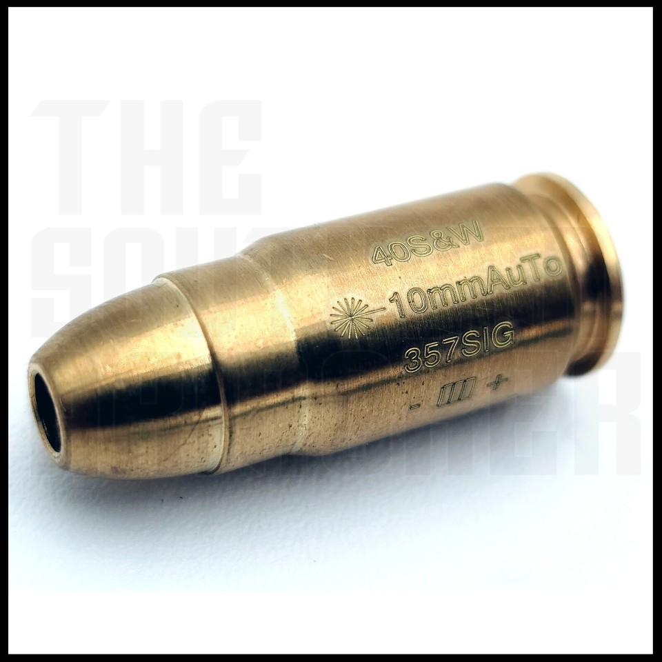 357SIG RED LASER BORE SIGHT BRASS CARTRIDGE BULLET SHAP BORESIGHTER ...
