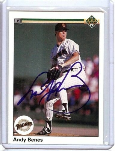 Andy Benes 1990 Upper Deck Signed Card Auto Autograph | eBay