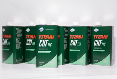 6 LITRI Olio idraulico FUCHS Titan CHF11S Pentosin VERDE BMW = FEBI ...