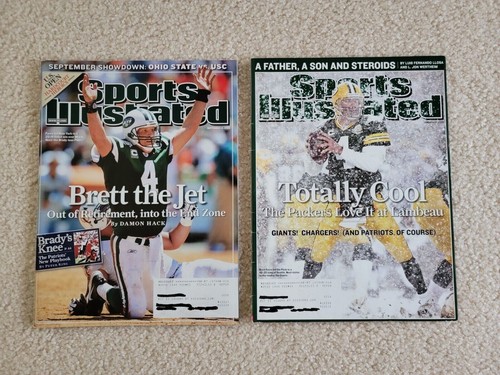 Lot Of 2 Sports Illustrated Magazines Brett Farve Covers NFL Jets ...