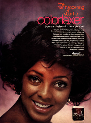 1969 COLORLAXER HAIR RELAXER BLACK AMERICANA WOMAN VINTAGE MAGAZINE ...