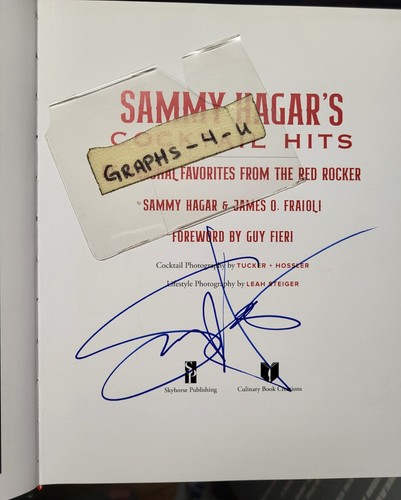 Sammy Hagar Signed Book Van Halen Autograph COA | eBay