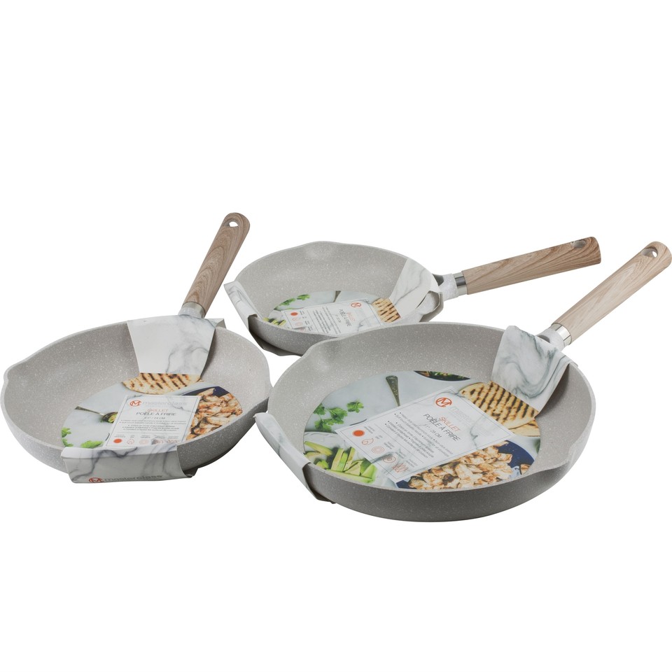 Masterclass Premium Cookware 8" 9.5" 11" Skillets Non Stick Frying Pans ...