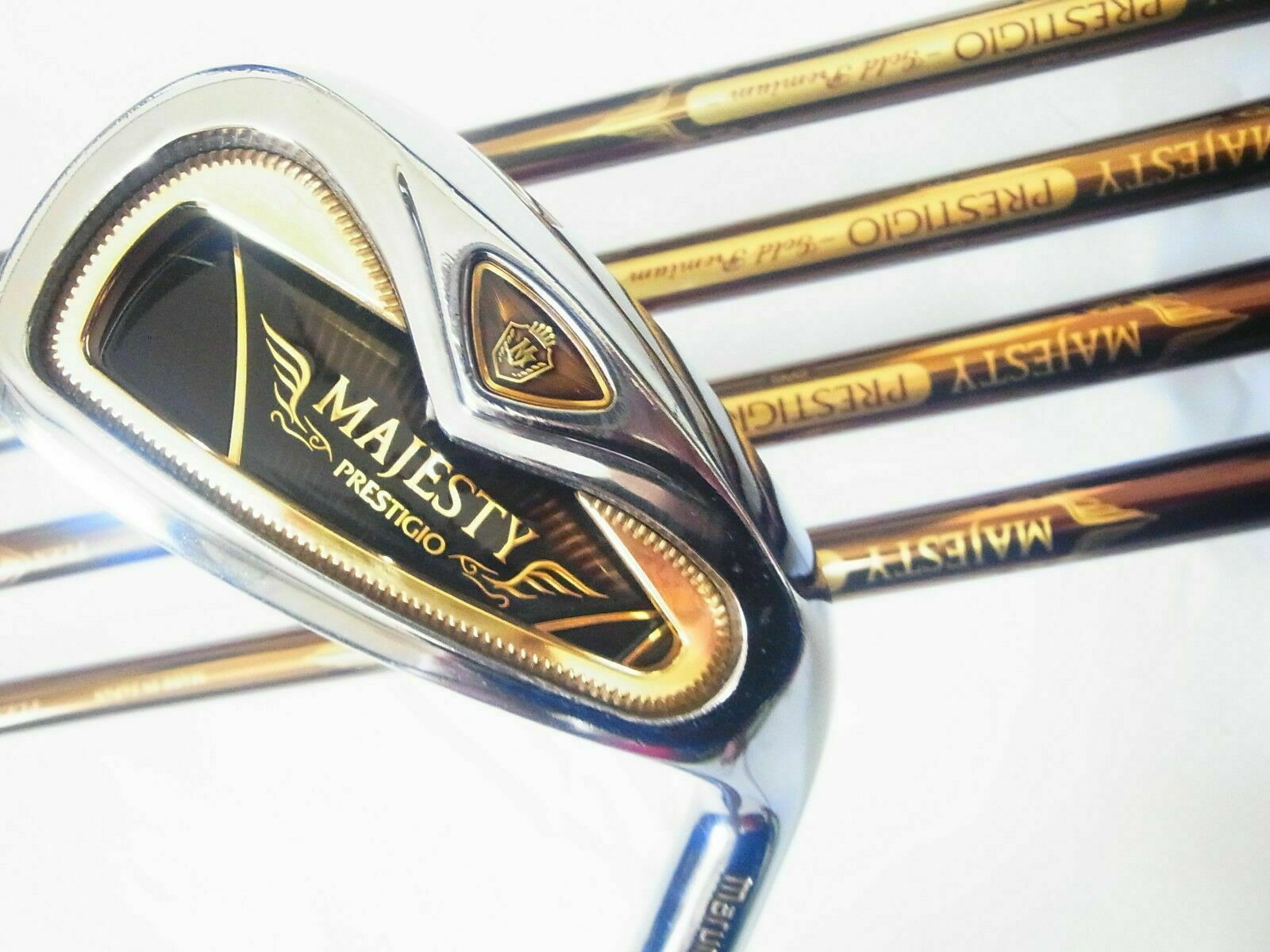 MARUMAN GOLF CLUBS MAJESTY PRESTIGIO GOLD PREMIUM 5PC R-FLEX IRONS SET ...