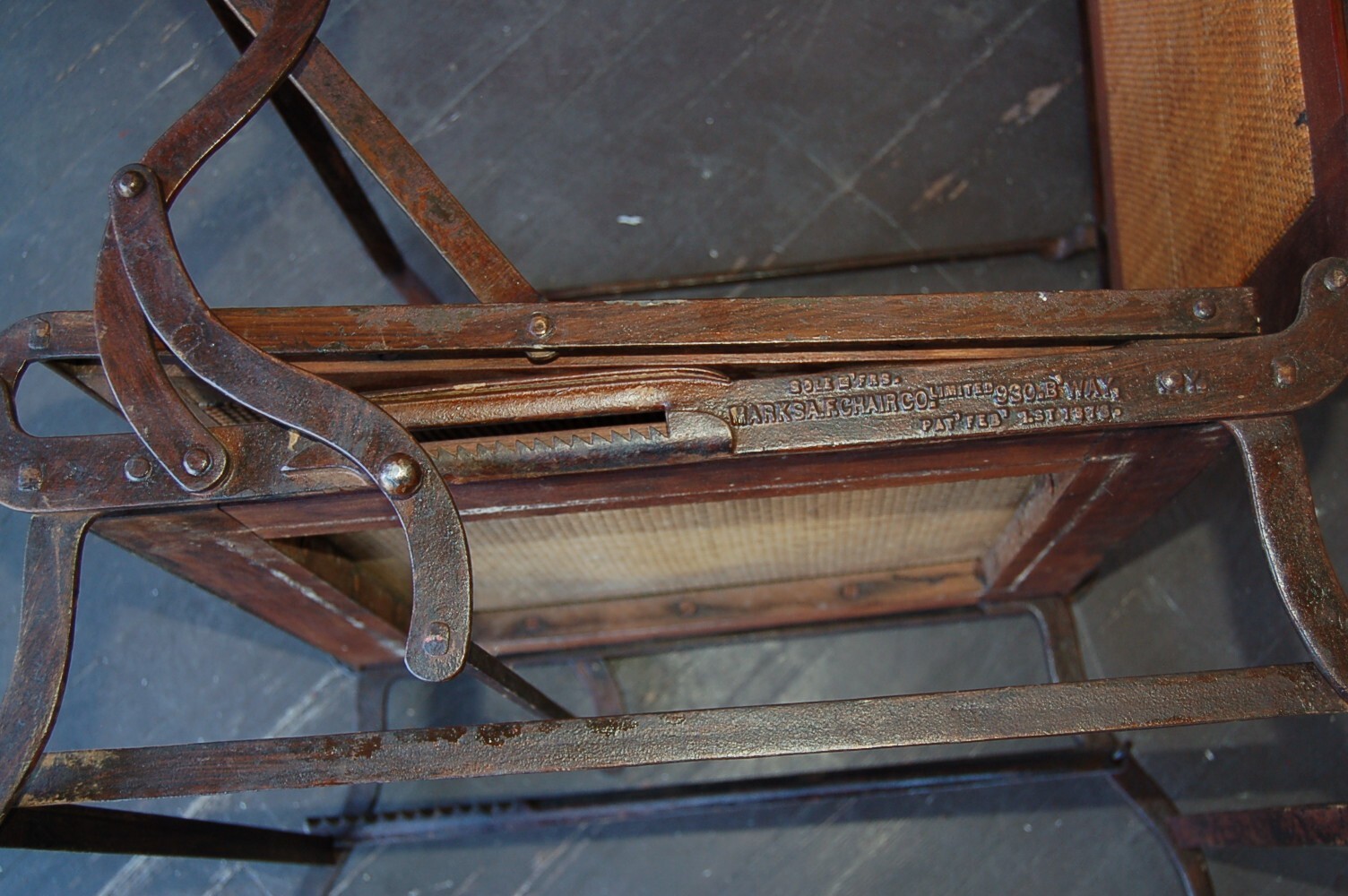 Marks A.F. Chair Co. New York Pat “1876” Campaign Chair/ Lounge Chair ...