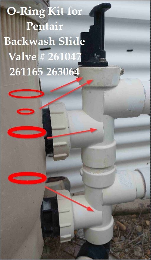 O-Ring Kit for Backwash Slide Valve 2" replaces Pentair 261047 261165 ...
