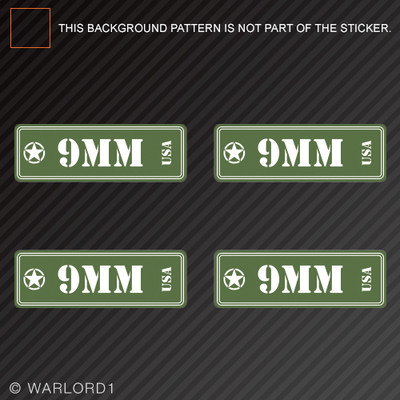 9MM Ammo Can Sticker Set Classic Edition Die Cut Decal bullet mm | eBay