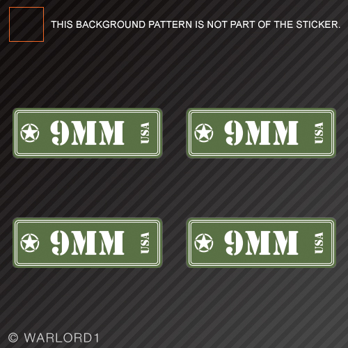 9MM Ammo Can Sticker Set Classic Edition Die Cut Decal bullet mm | eBay ...
