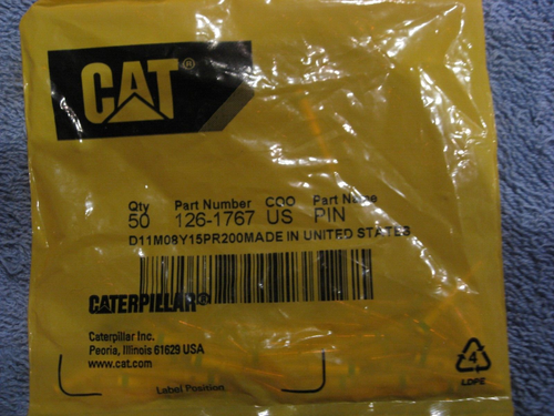 GENUINE CATERPILLAR 126-1767 1261767 PIN 1PKT of 50 NOS | eBay