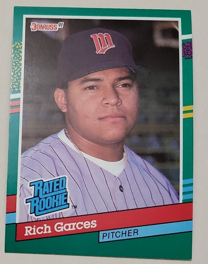 1991 Donruss - 2 Total Stripes on Right Border #420 Rich Garces (RC ...