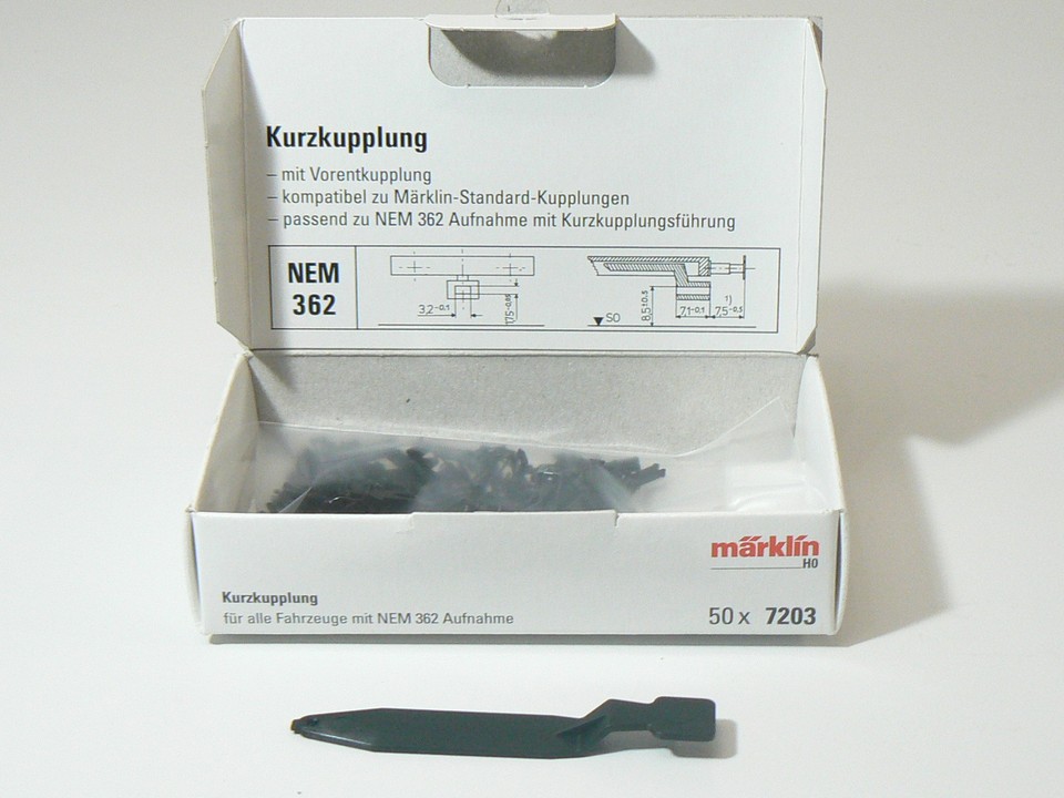 Kupplung Kurzkupplungen 50 Stück, Märklin H0 7203 neu OVP | eBay