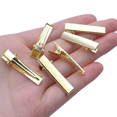 BronaGrand Flat Alligator Clips, 100pcs 3.2cm DIY Single Prong Metal ...