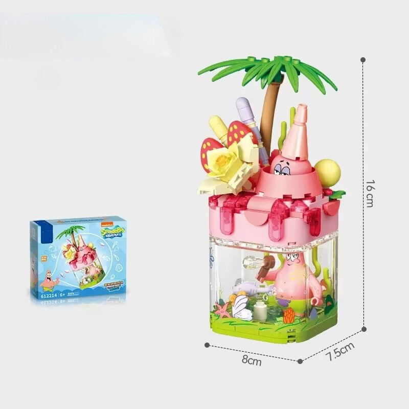 SpongeBob SquarePants Series Building Blocks Hamburger Car Patrick Star ...
