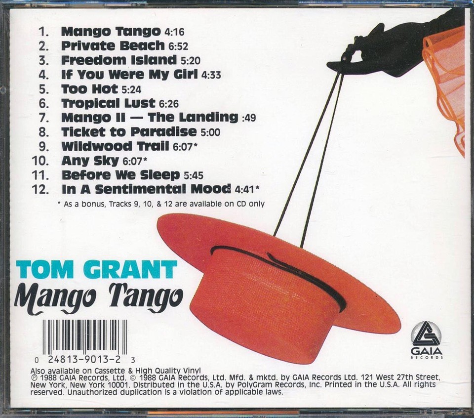 Tom Grant - Mango Tango - 024813901323 | eBay