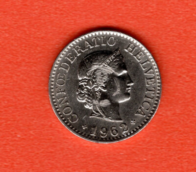 SWITZERLAND 10 Rappen Libertas; copper-nickel coin 1962 | eBay