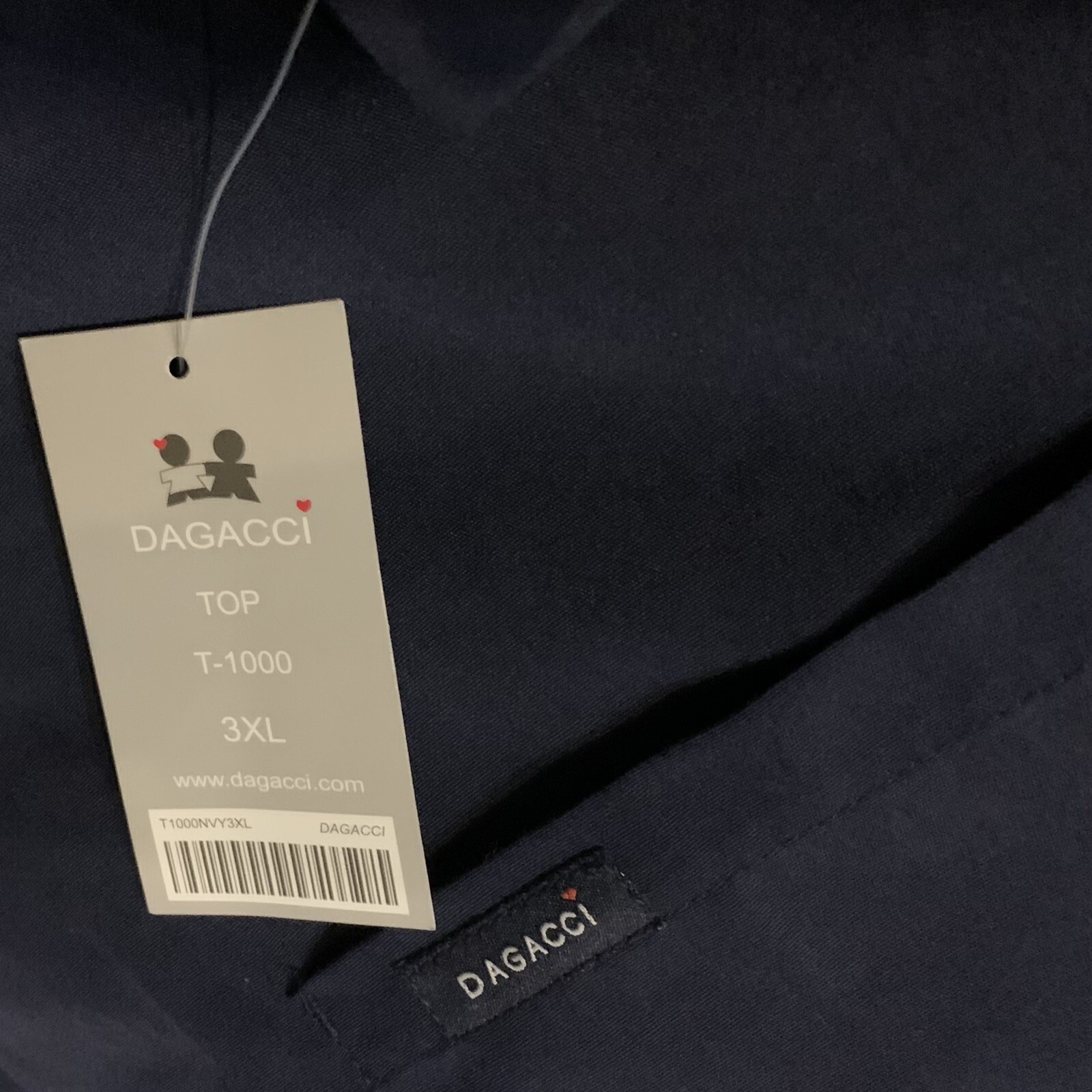 Dagacci Medical Uniform Unisex Scrubs Top 3XL New with Tags Navy ...