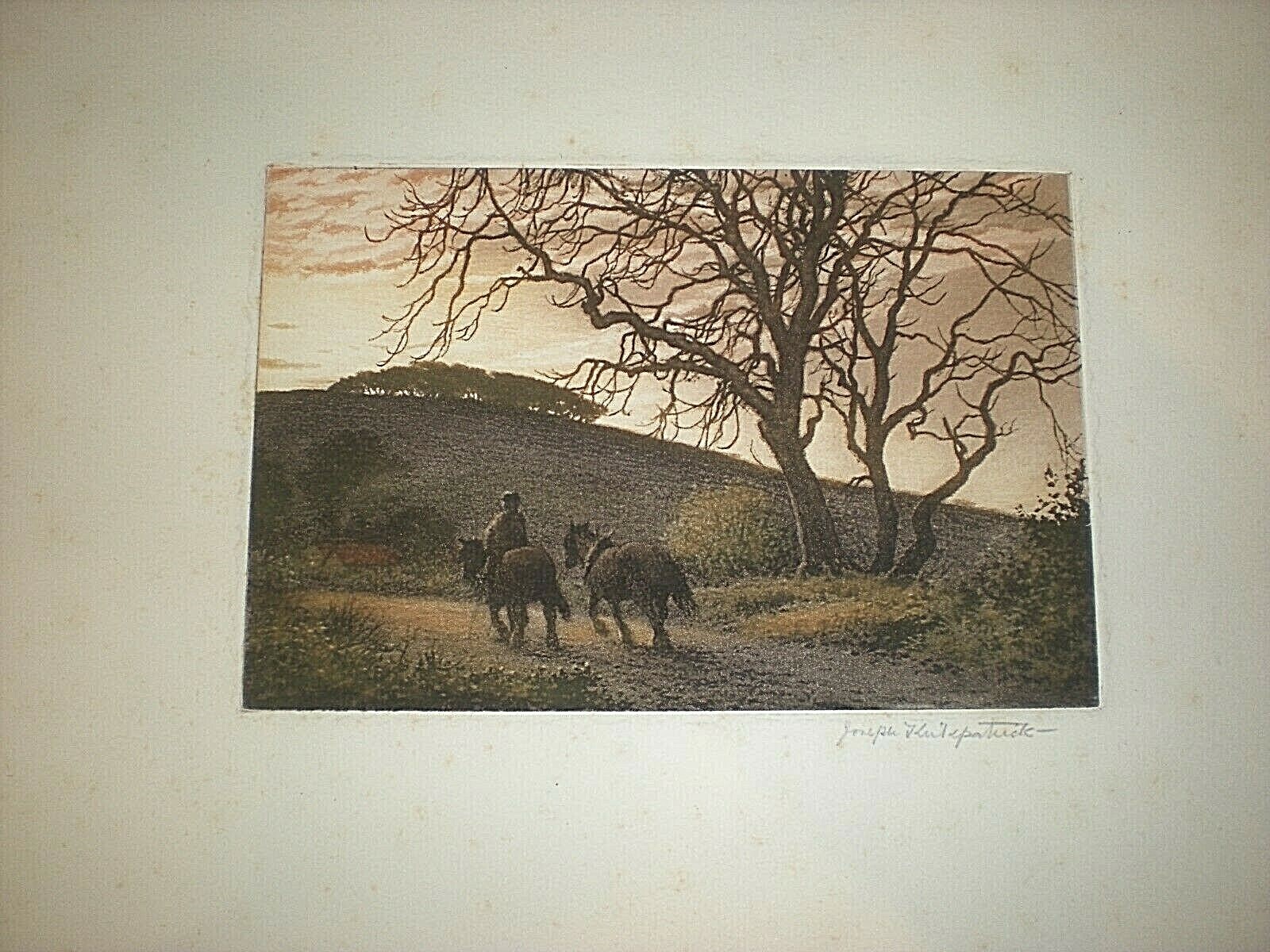 JOSEPH KIRKPATRICK. SIGNED FINE COLOURED (LITHOGRAPHIC?) PRINT circa ...
