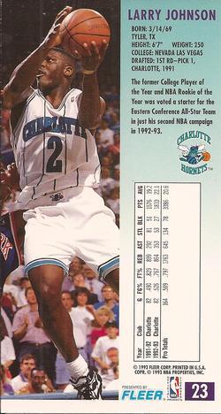 1993-94 Jam Session #23 Larry Johnson | eBay