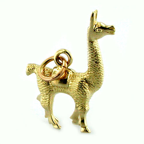14K Gold Adorable LLAMA Travel Charm - PERU | eBay
