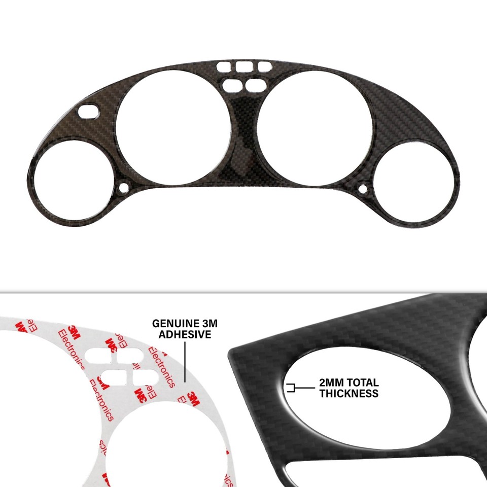 JDM Carbon Fiber Gauge Instrument Cluster Bezel For 93-97 Honda DelSol ...