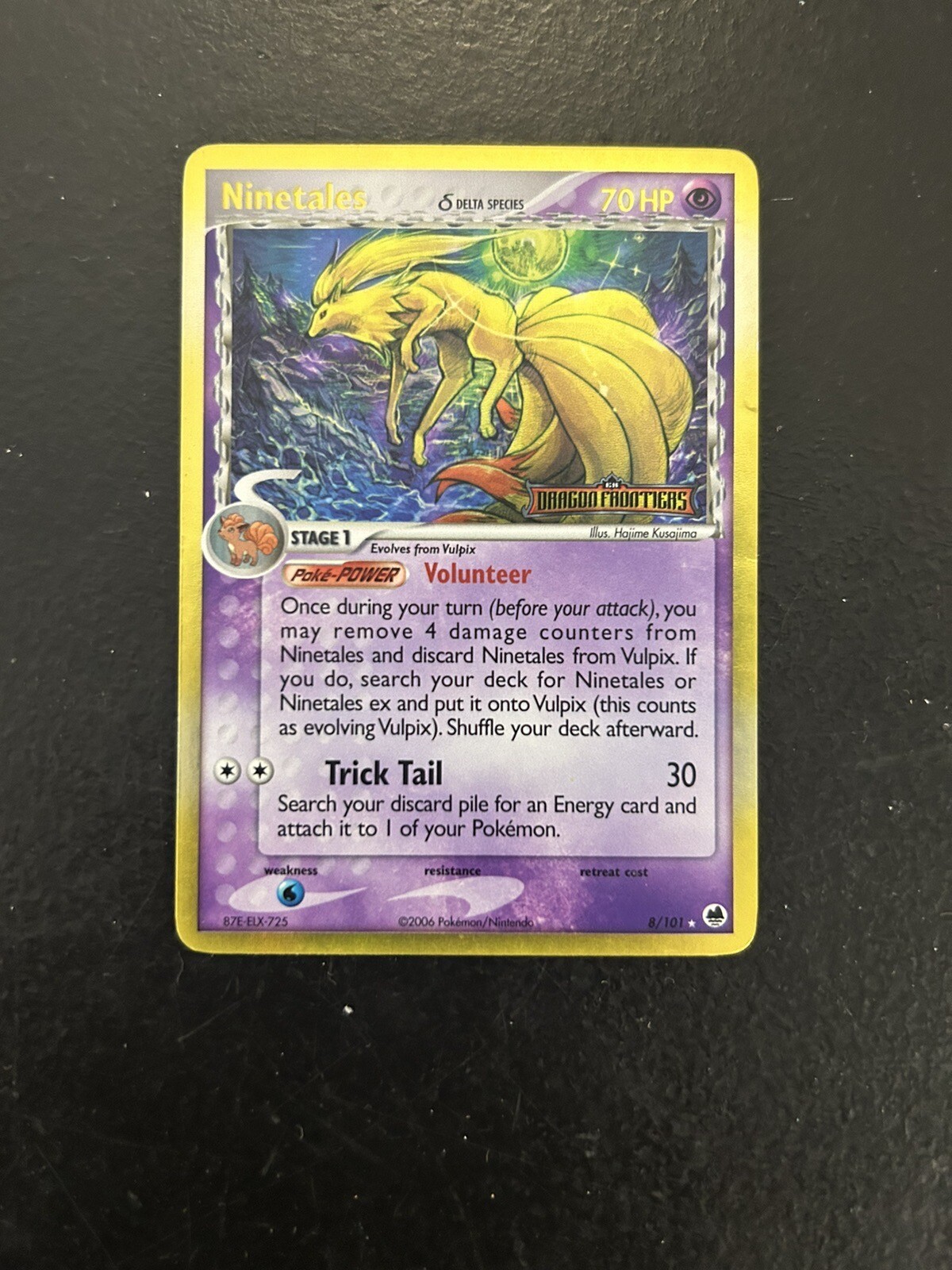 Pokémon TCG Ninetales (Delta Species) EX Dragon Frontiers 8/101 Reverse ...