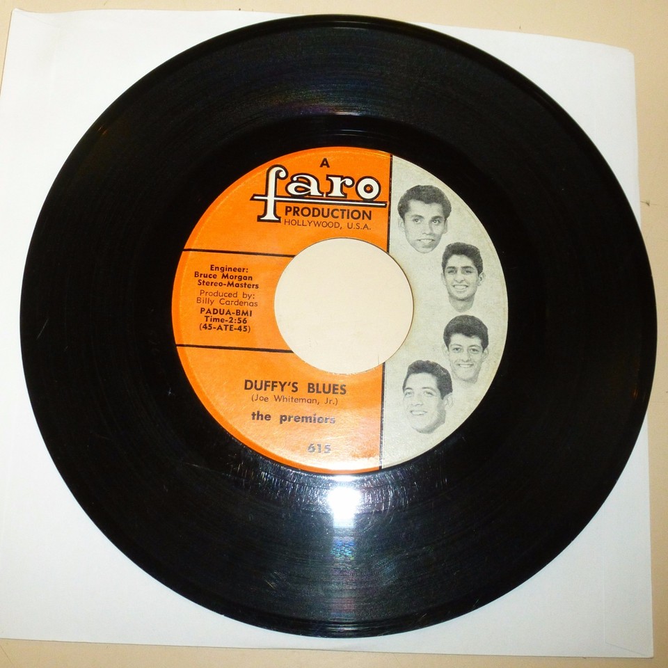 1964 GARAGE BAND 45 RPM RECORD -THE PREMIERS - FARO 615 | eBay
