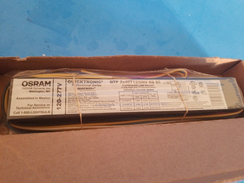 OSRAM 75301 Fluorescent Lamp Ballast 2 Lamp Rapid Start /T12-QTP ...