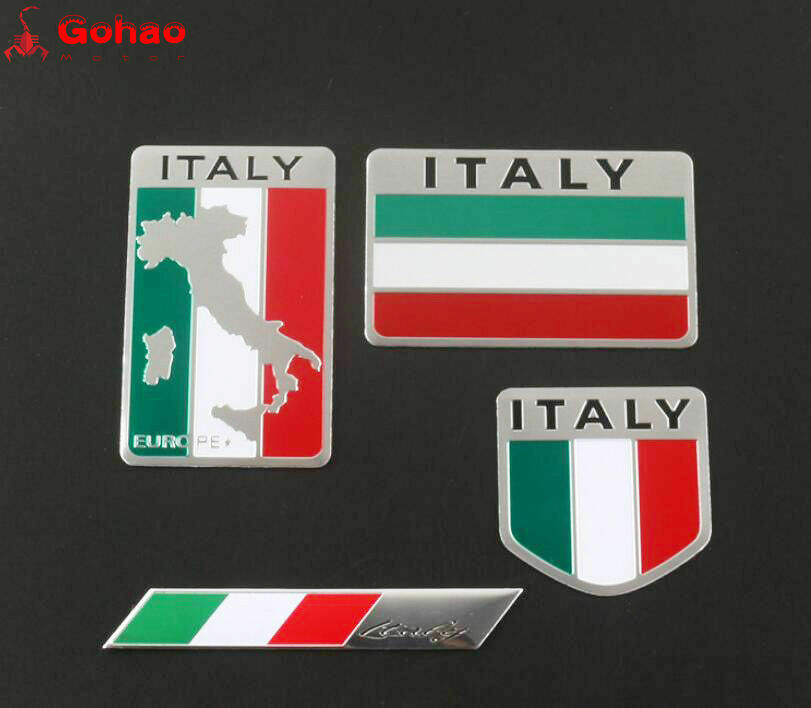 4X Ducati Benelli Aprilia Piaggio Vespa Bimota Italy Flag Badges Emblem ...