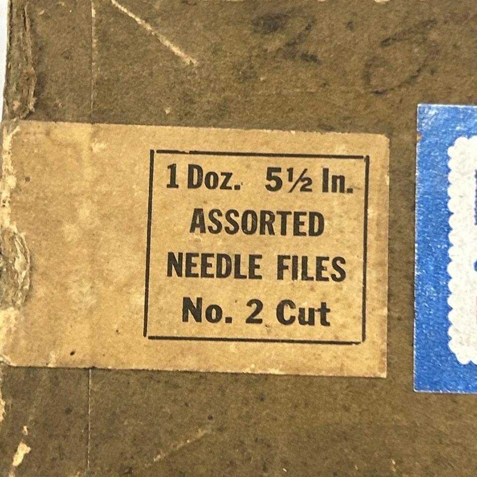 Heller 12 5/1/2" round Handle assorted Needle Files No. 2 cut Complete ...