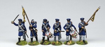 UNPAINTED 28mm Prussian Landwehr Infantry Command Wargames Waterloo | eBay