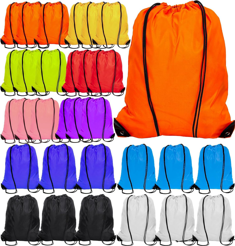30Pcs Drawstring Backpack Bulk Drawstring Bags Cinch Sack Bag Nylon ...